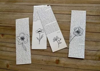 How To Create A Bookmark With Book Pages - Rustic Crafts & DIY