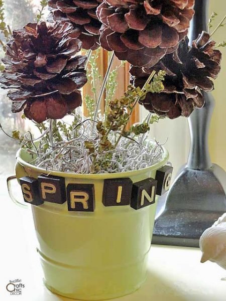 Spring Rustic Flower Pot Design - Rustic Crafts & DIY