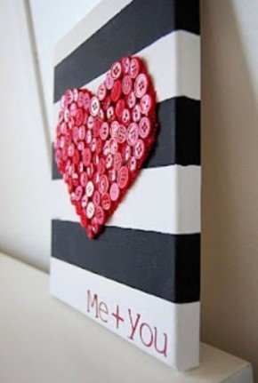 Ten Valentine Button Crafts - Rustic Crafts & DIY