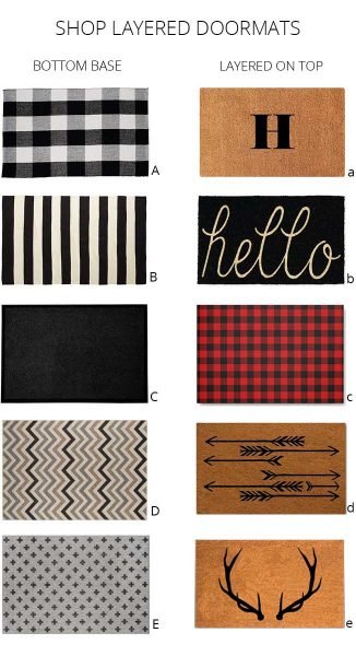 Layered Front Door Mats Ideas - Rustic Crafts & DIY