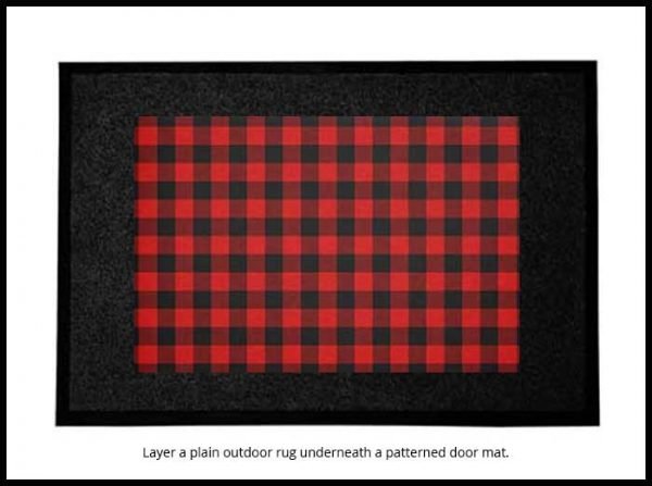 Layered Front Door Mats Ideas - Rustic Crafts & DIY