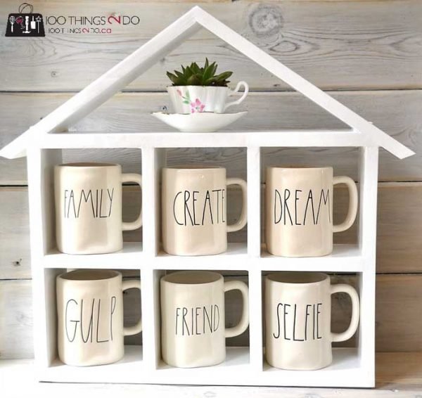 Coffee Mug Storage That Is Easy To Create - Rustic Crafts & DIY